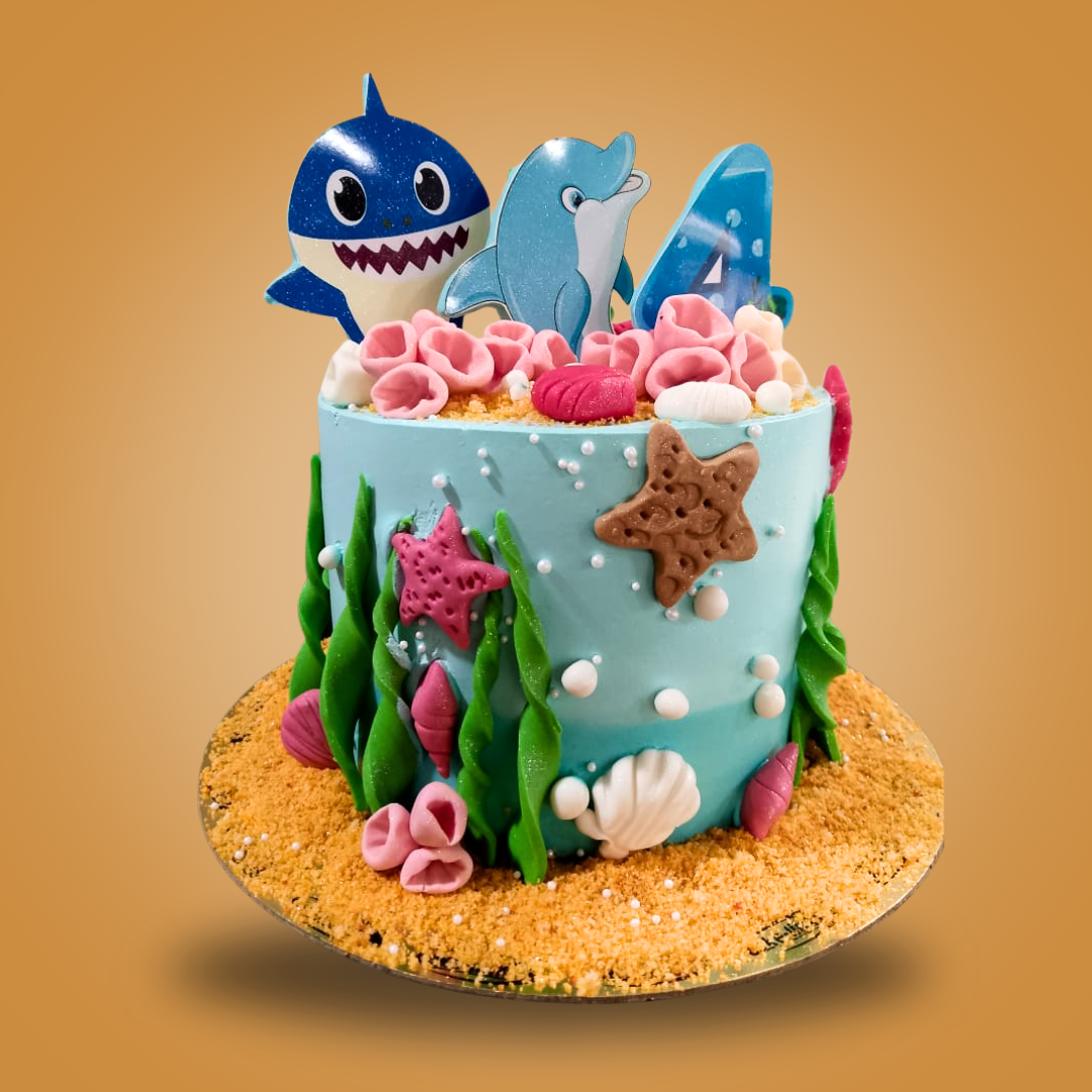 Easy Shark Themed Cake